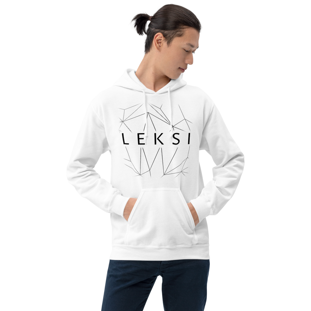 LEKSI "Eponymous" Unisex White Hoodie - Leksi
